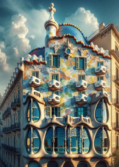 Casa Batlló in Barcelona, located on Paseo de Gracia in BCN